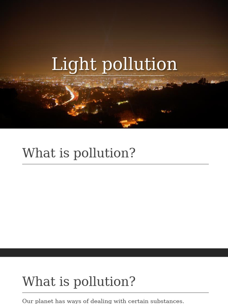 Light Pollution | PDF