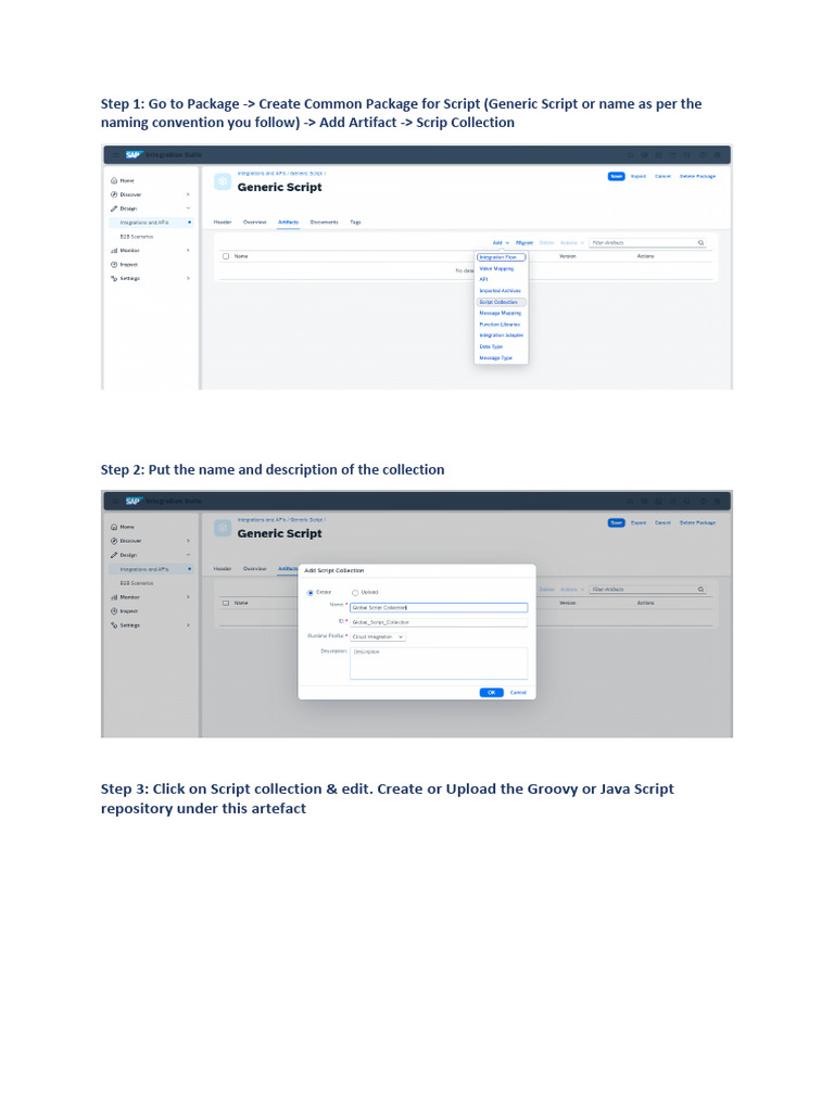 Steps To Implement Script Collection | PDF