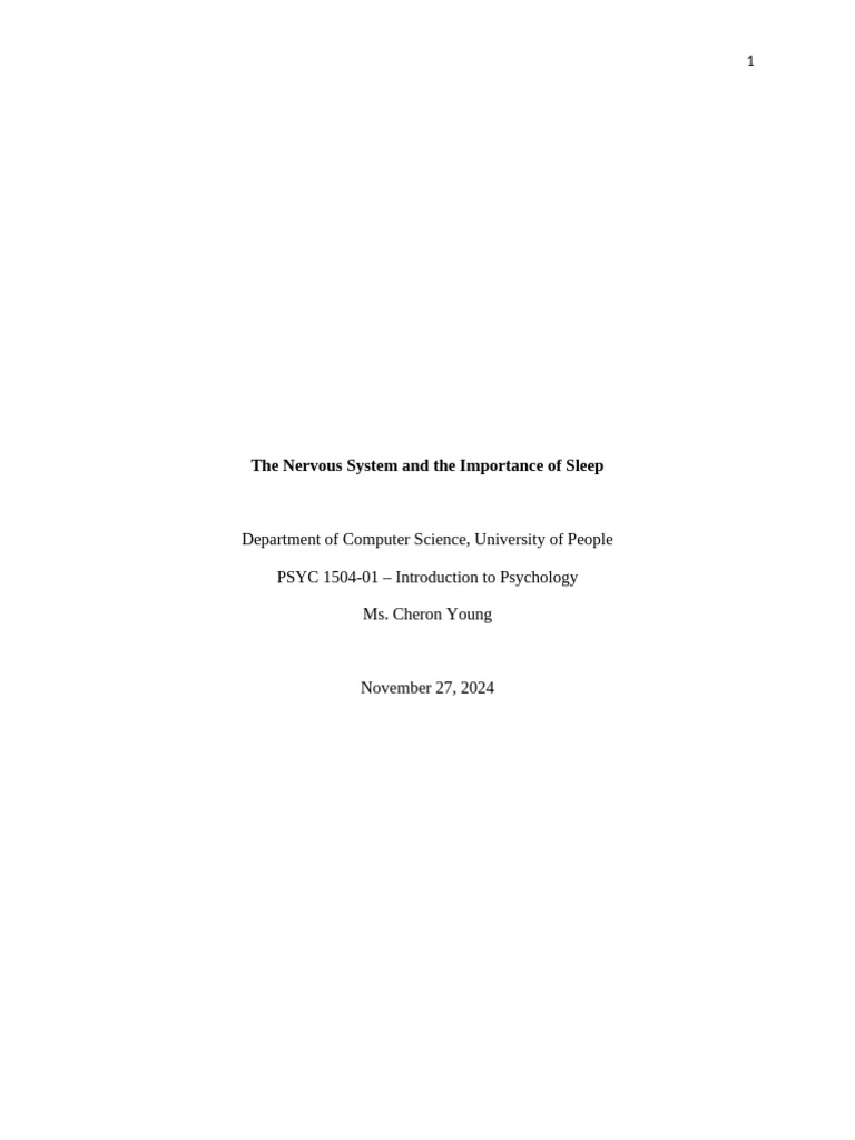 Unit 2 Submission Assignment | PDF | Nervous System | Central Nervous System