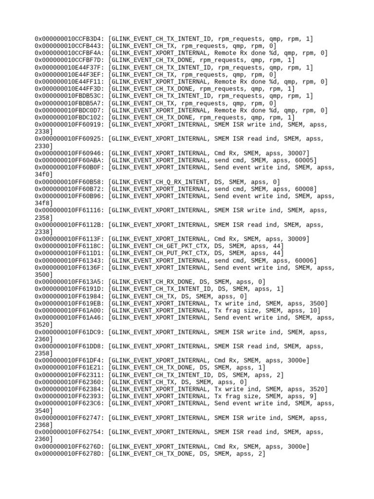 GLINK Event Log Analysis | PDF