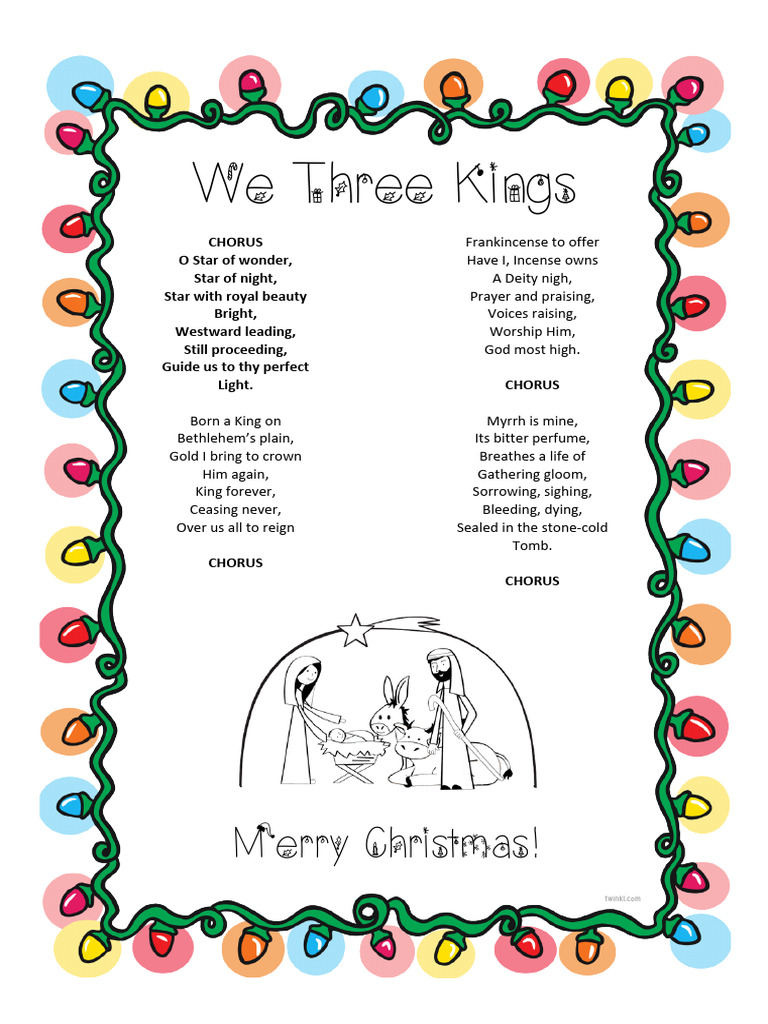 We Three Kings Lyrics PDF | PDF