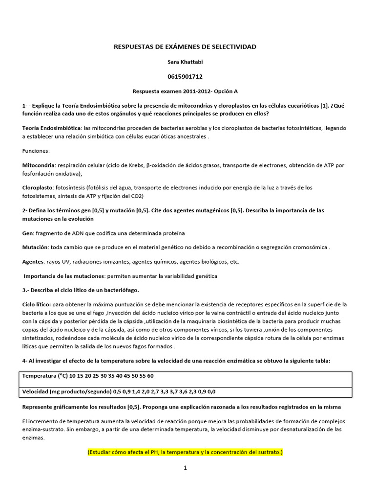 Exámenes PAU - repaso | PDF | Membrana celular | Biología Celular)