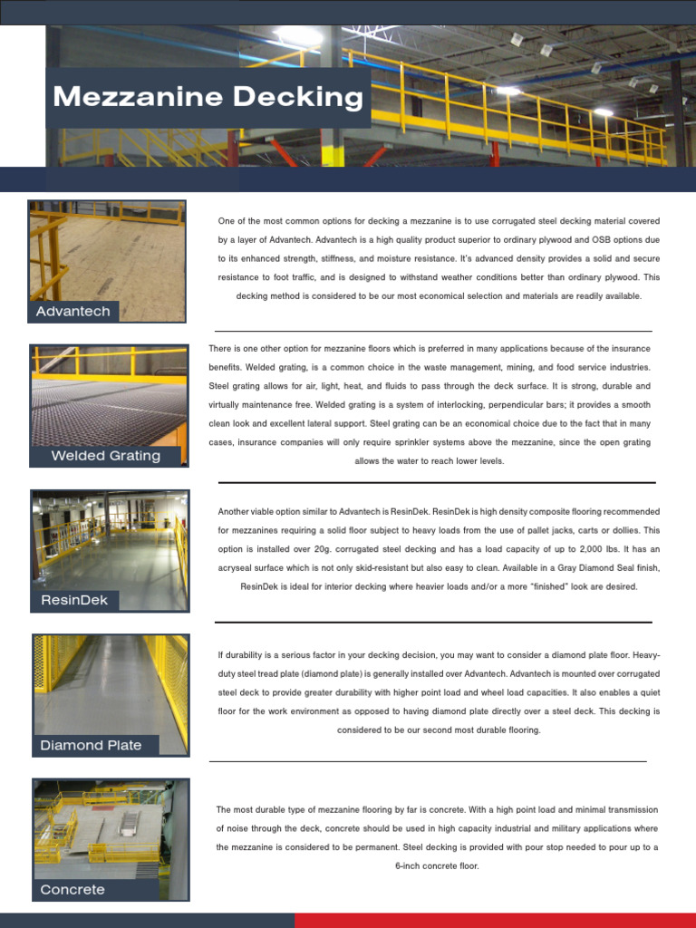 Best Mezzanine Decking Options Explained | PDF | Flooring | Concrete
