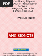 BIONOTE | PDF