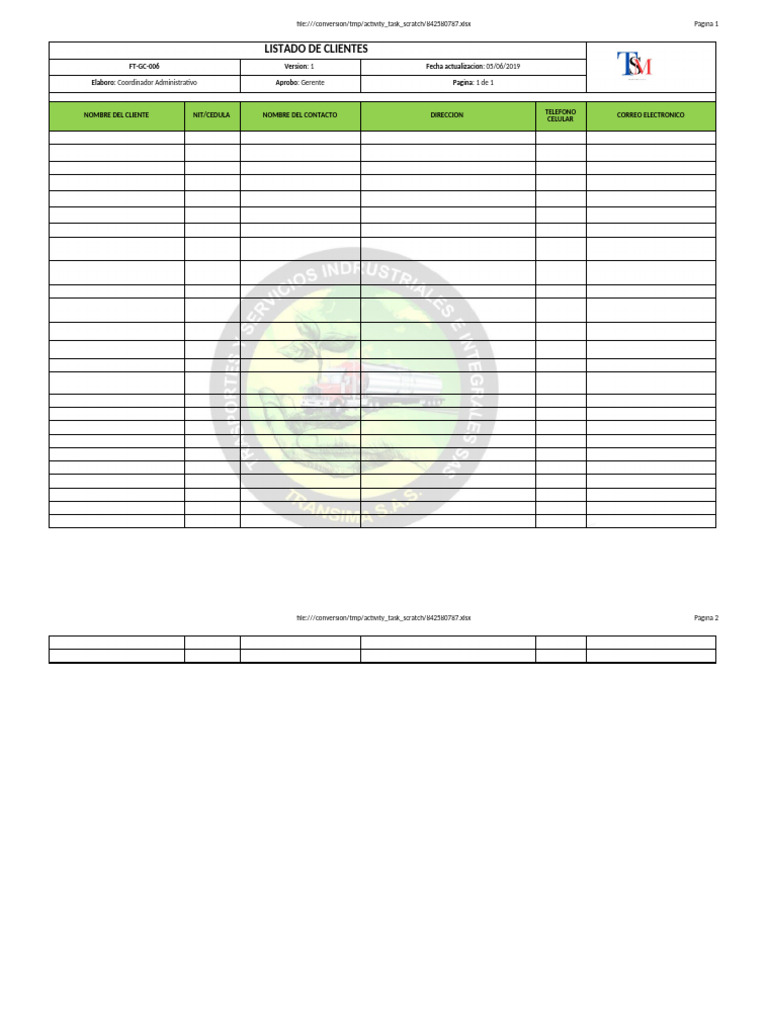Listado de Clientes Actualizado 2019 | PDF