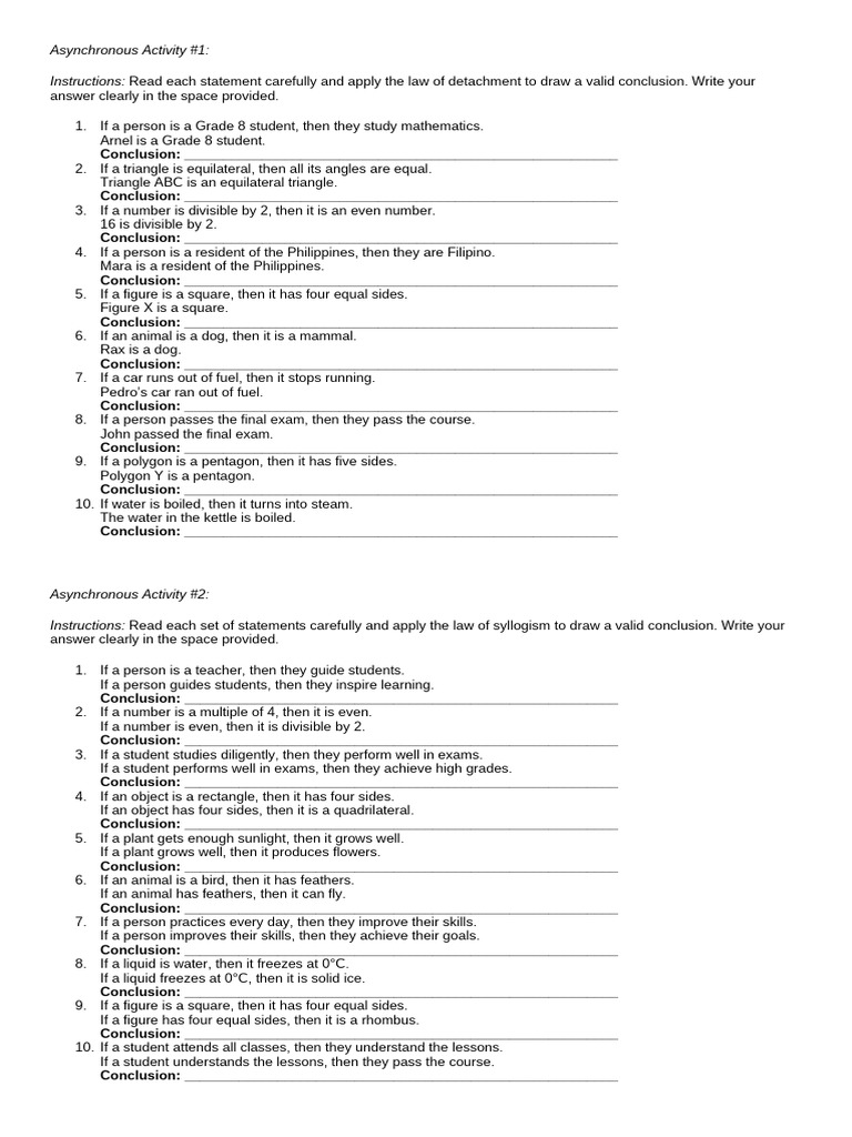 Asynchronous Activity | PDF | Elementary Geometry | Geometric Shapes