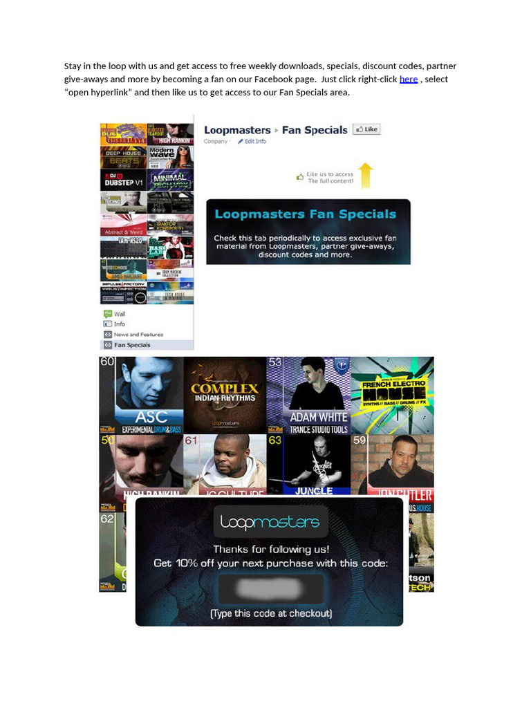 Loopmasters Facebook Freebies | PDF