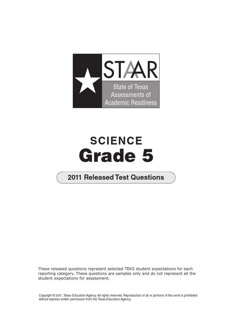 2011 STAAR Grade 5 Science Sample Released Test Items | PDF | River ...