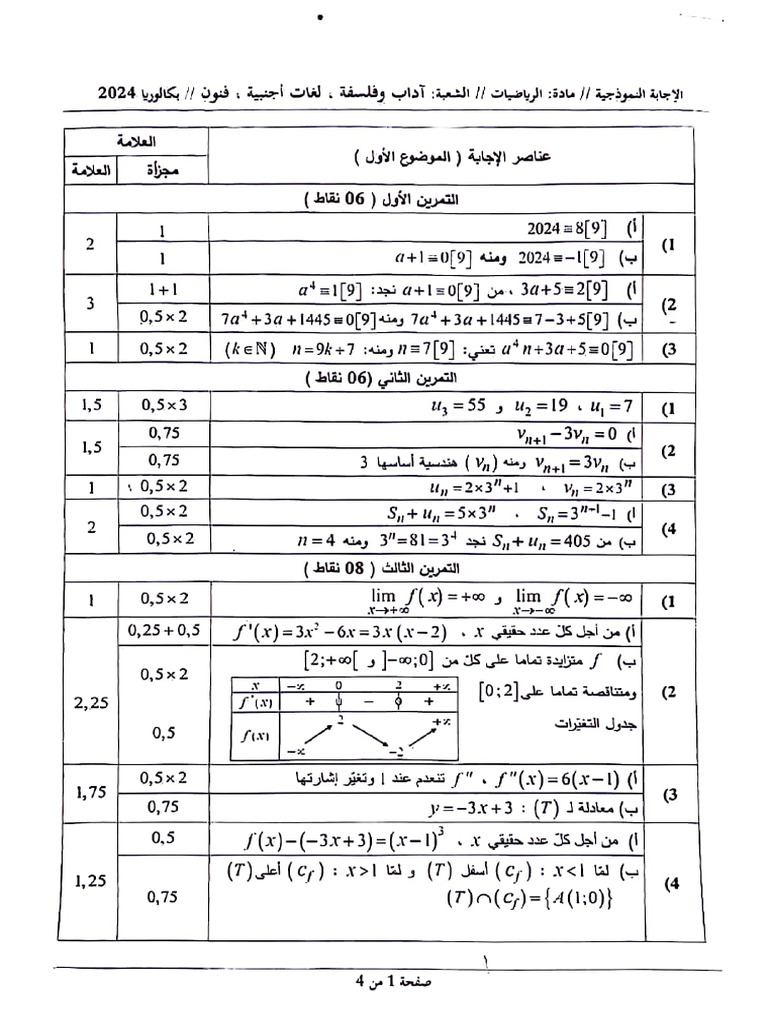 Correction Bac Li Math 2024 | PDF