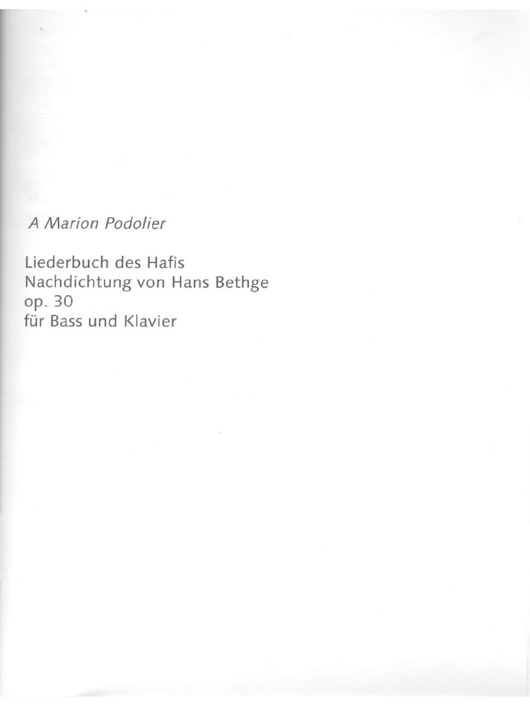 ULLMANN - Liederbuch Des Hafis | PDF