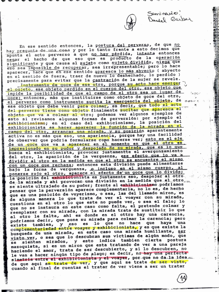 Seminario Daniel Gerber | PDF