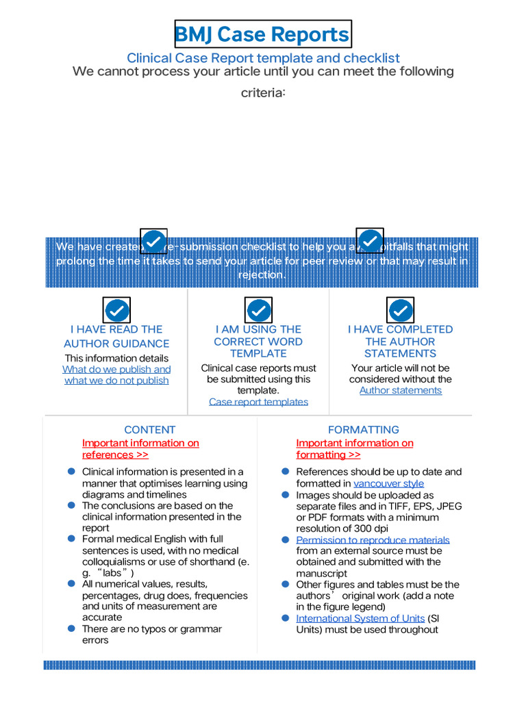 Clinical Case Report Template 2023 Word | PDF | License | Informed Consent