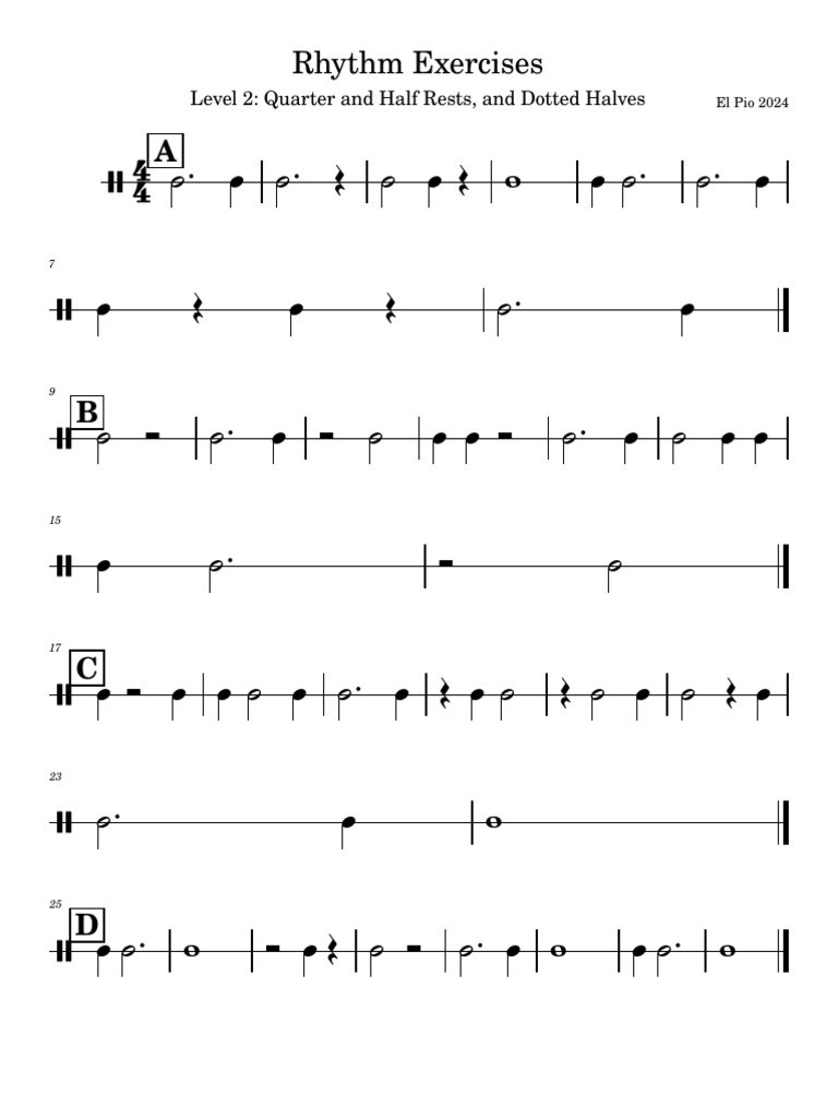 Level 2 Rhythm Exercises Guide | PDF