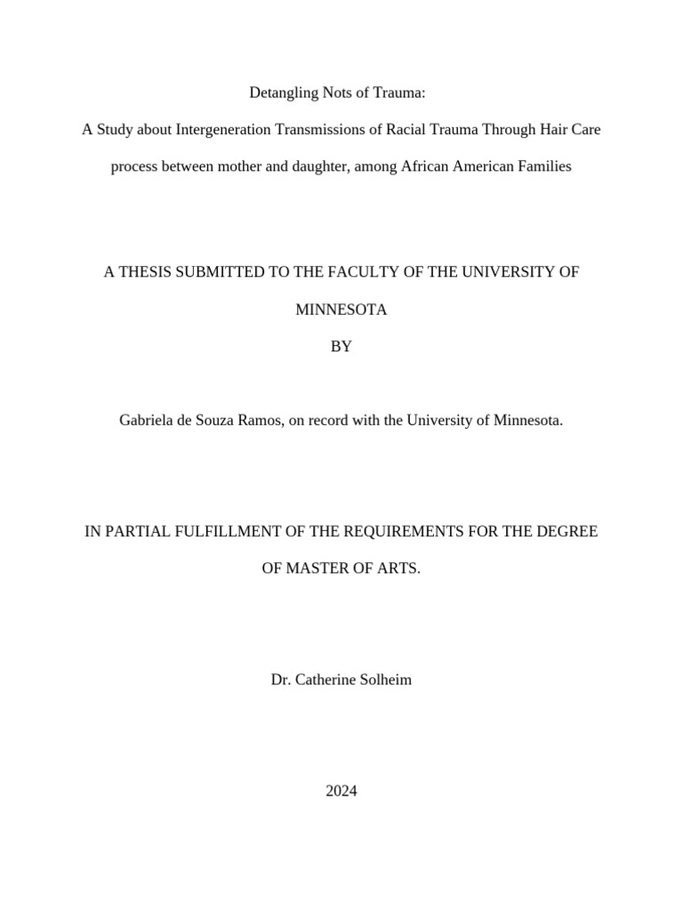 Thesis Final Document | PDF | Racism | Discrimination & Race Relations
