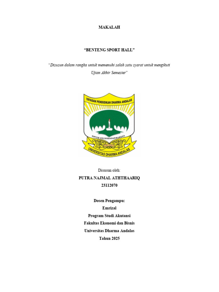Makalah Putra Najmal Aththaariq.23112070 | PDF