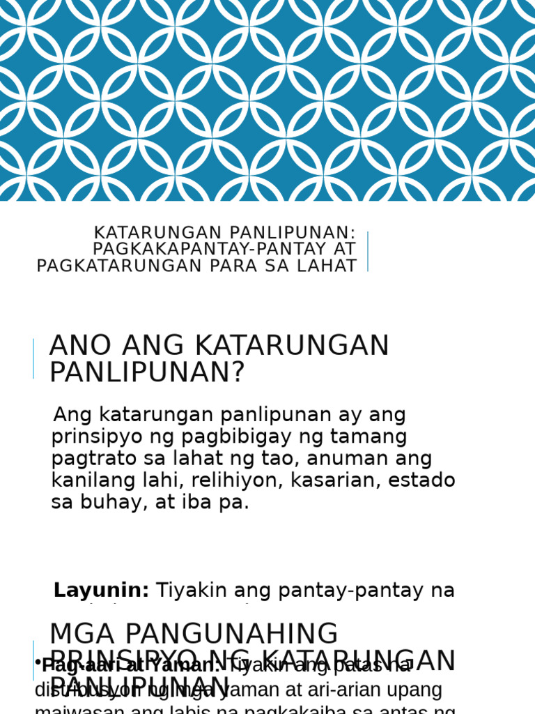 Katarungan Panlipunan | PDF