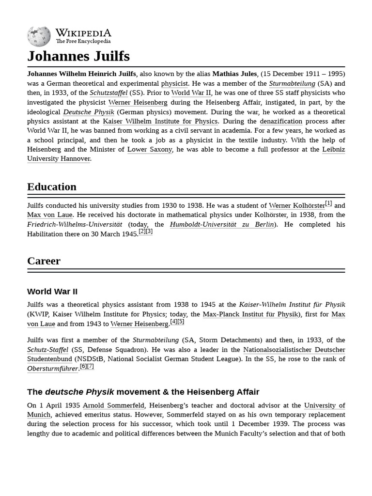 Johannes Juilfs | PDF