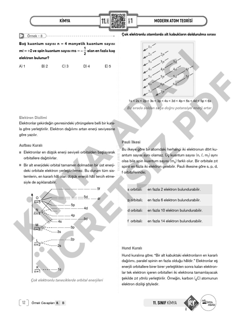 Sınıf Kimya 3. Ders | PDF
