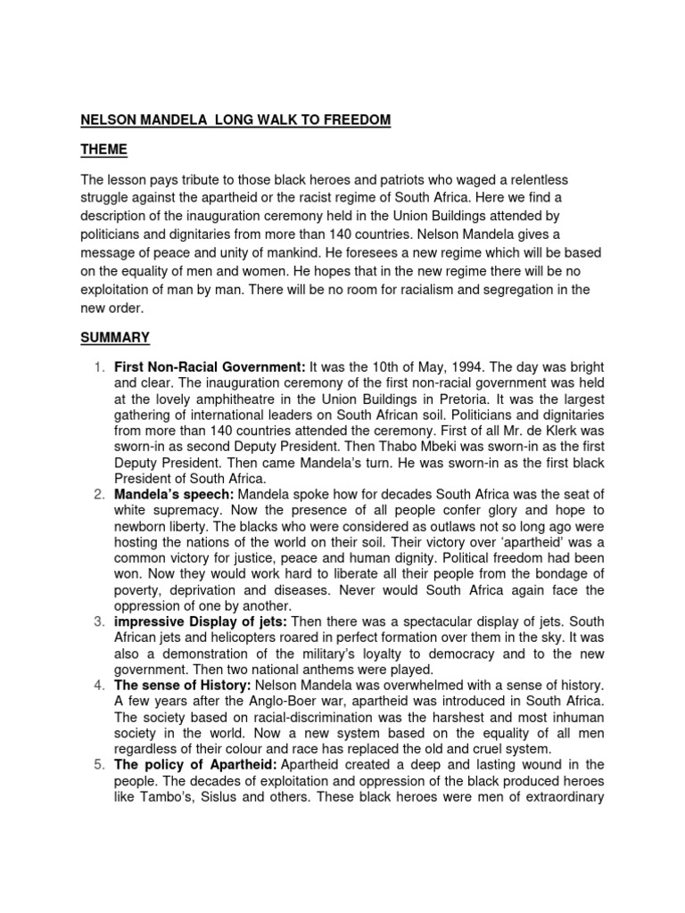 Nelson Mandela Long Walk To Freedom Part 2 | PDF | Nelson Mandela ...