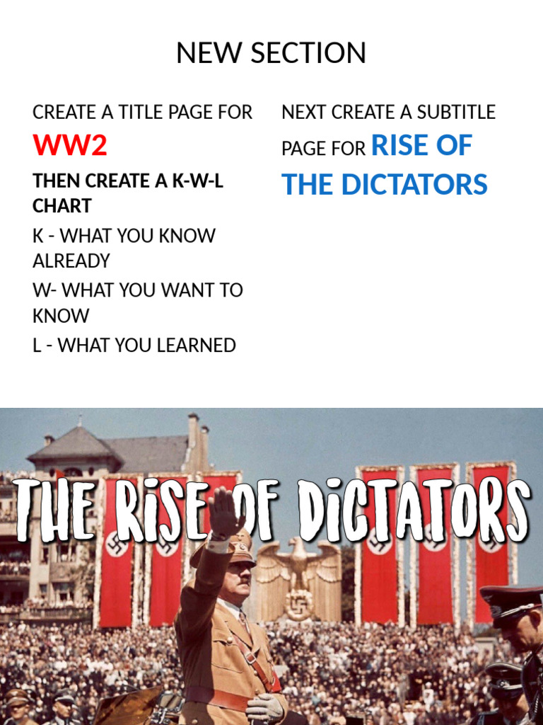 Rise of Dictators Lesson 2024 | PDF | Nazi Germany | Joseph Stalin