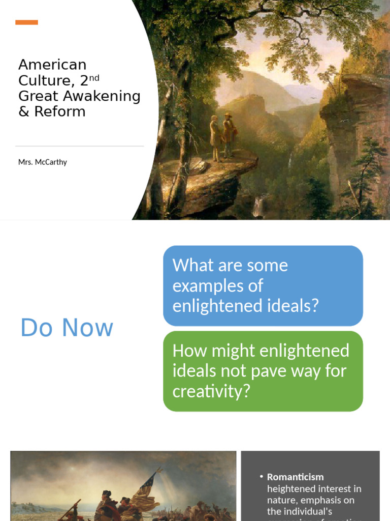 American Culture, 2nd Great Awakening, Reform Movements | PDF ...