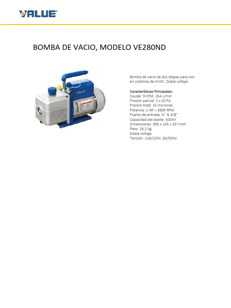 1. BOMBA DE VACIO | PDF