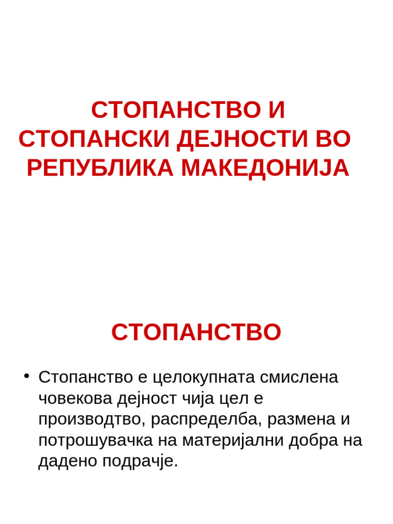 Stopanski Dejnosti | PDF