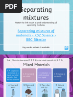 Mixture Separation Techniques Worksheet | PDF