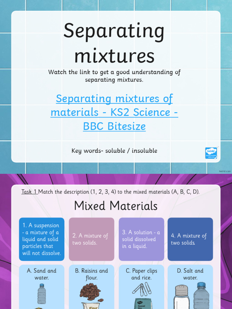 Science Separating Mixtures | PDF | Filtration | Mixture