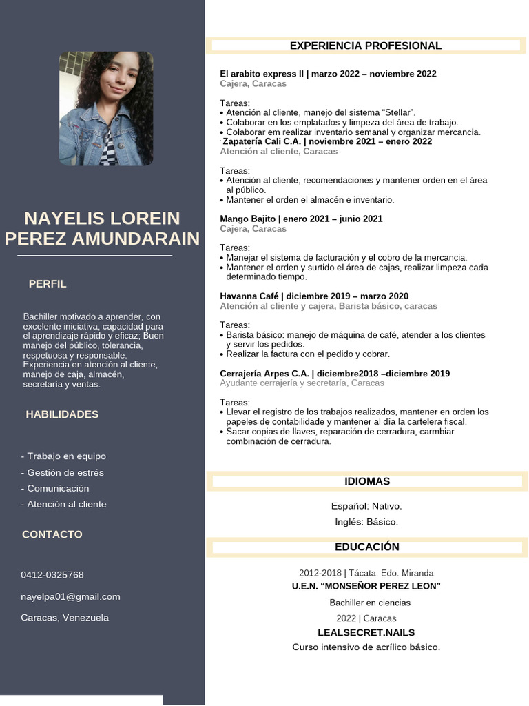 Nayelis Perez Curriculum Actulizado 2023 | PDF | Aprendizaje