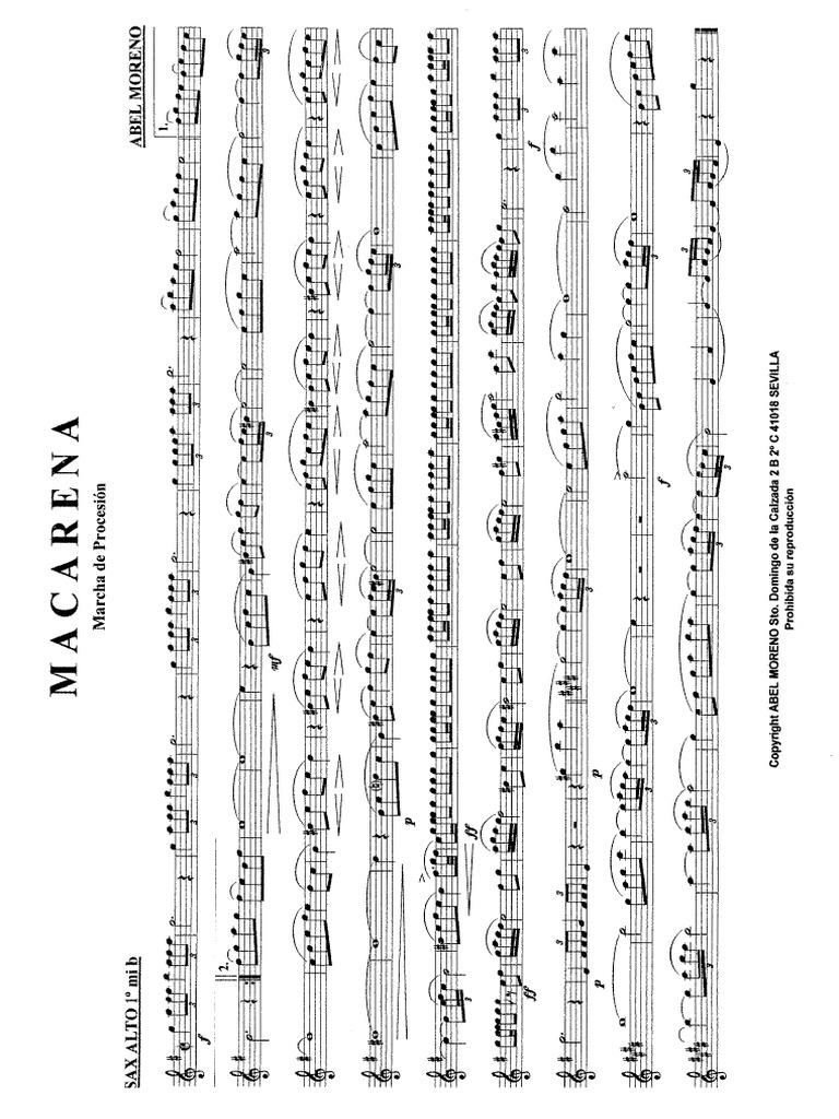 Macarena Saxo Alto 1 | PDF