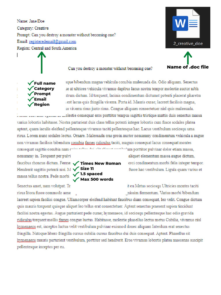 Essay Comp Submission Sample | PDF