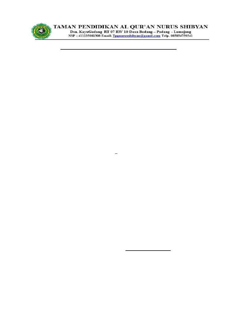 SK Guru B.satik TPQ | PDF