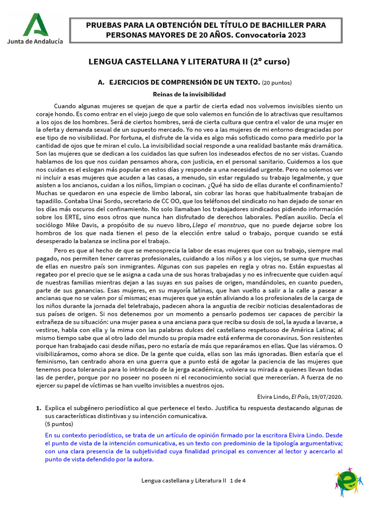 LL2 Soluciones 2023 | PDF | Metro (poesía) | Lingüística
