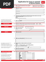 Application Form For A Driving Licence D401: Part 1: Personal Details ...
