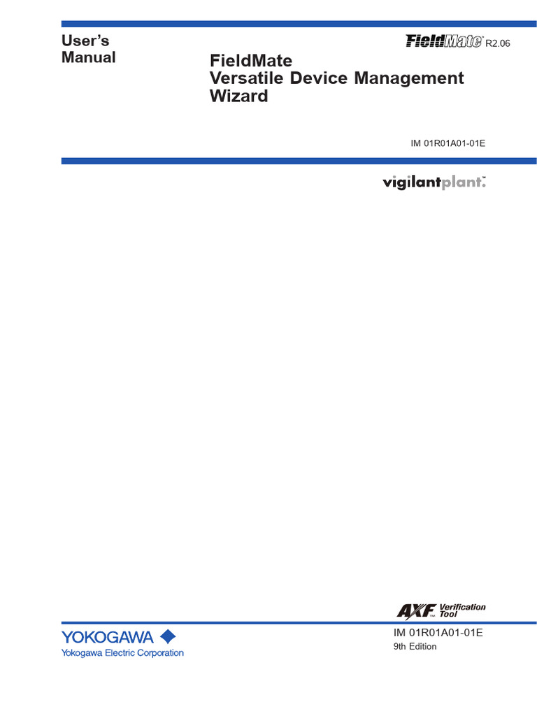 Field Mate Manual IM01R01A01-01E | PDF | License | Computing