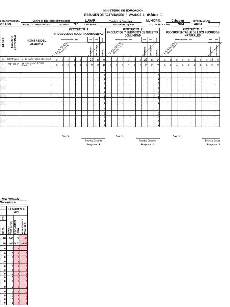 3ro. Digeex Taquinco - 2024 Modulo 1 | PDF