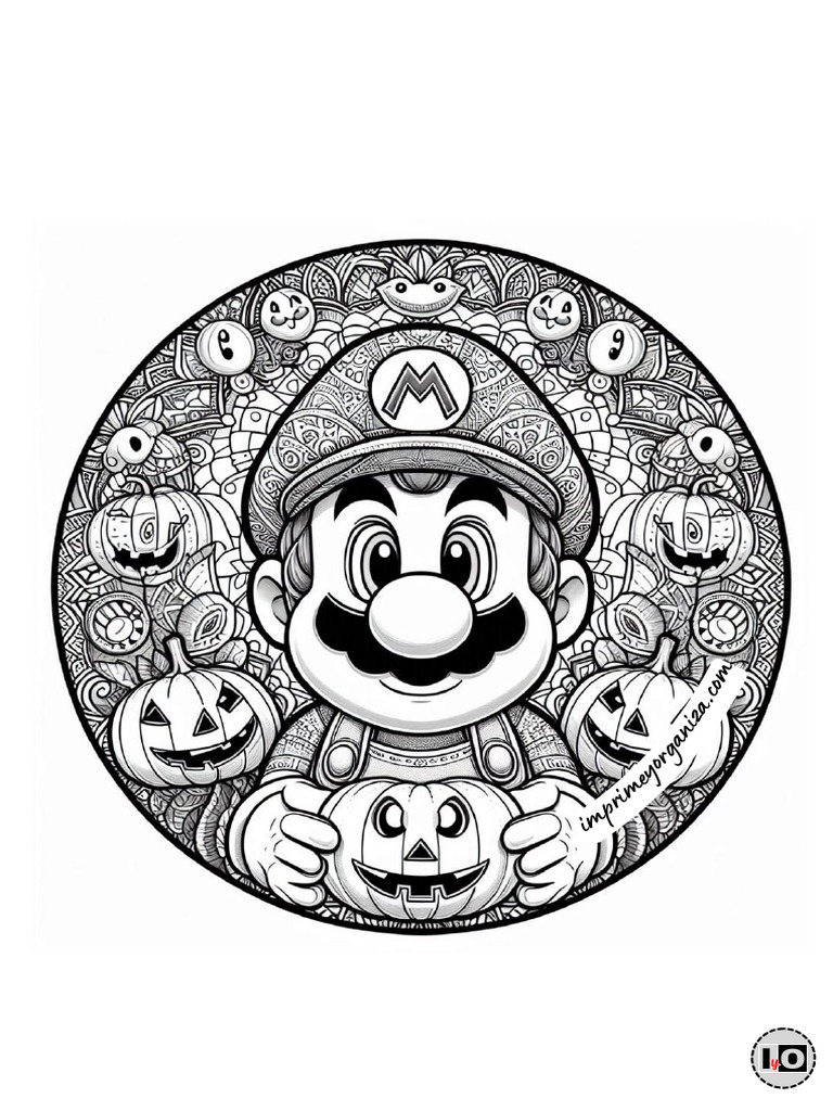 Mandala Halloween Mario | PDF