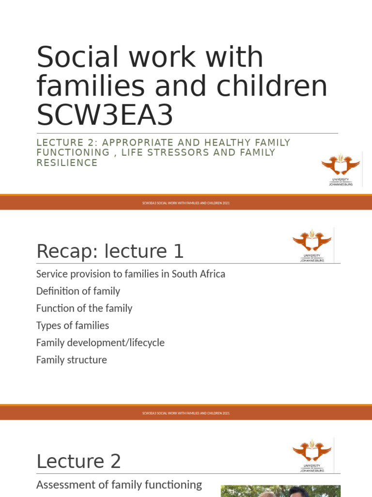 Social Work With Families and Children Lecture 2 | PDF | Psychological ...