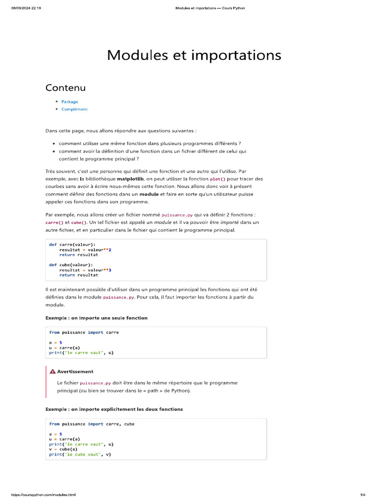 Base Python Modules Importation | PDF