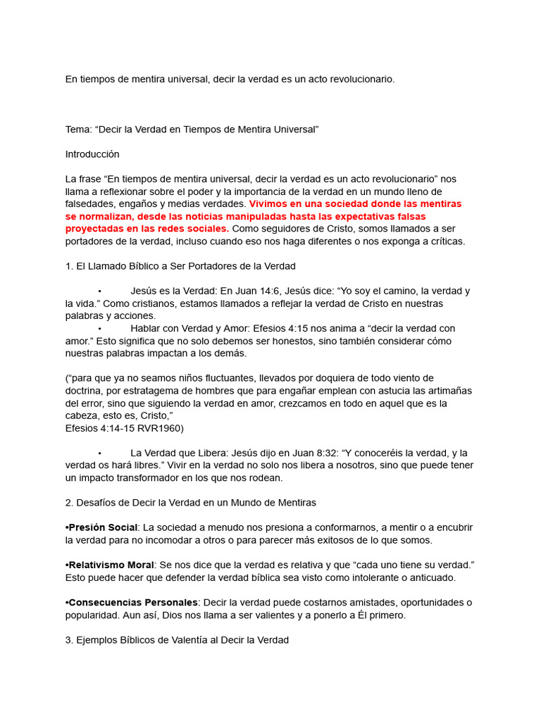 La Verdad en Tiempos de Oscuridad - by Dzuñiga | PDF | Verdad | Mentira
