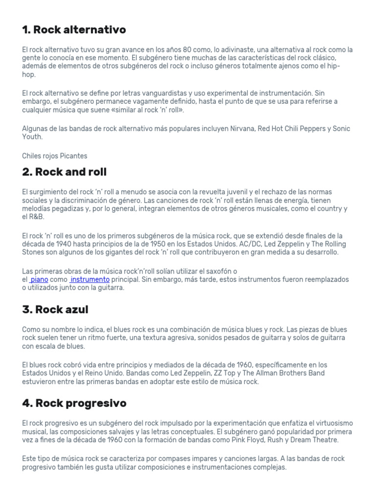 Rock | PDF | La música rock | Rock progresivo