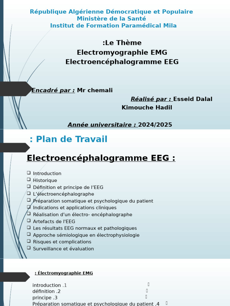 EEG et EMG : Guide Complet 2024 | PDF | Électromyogramme ...