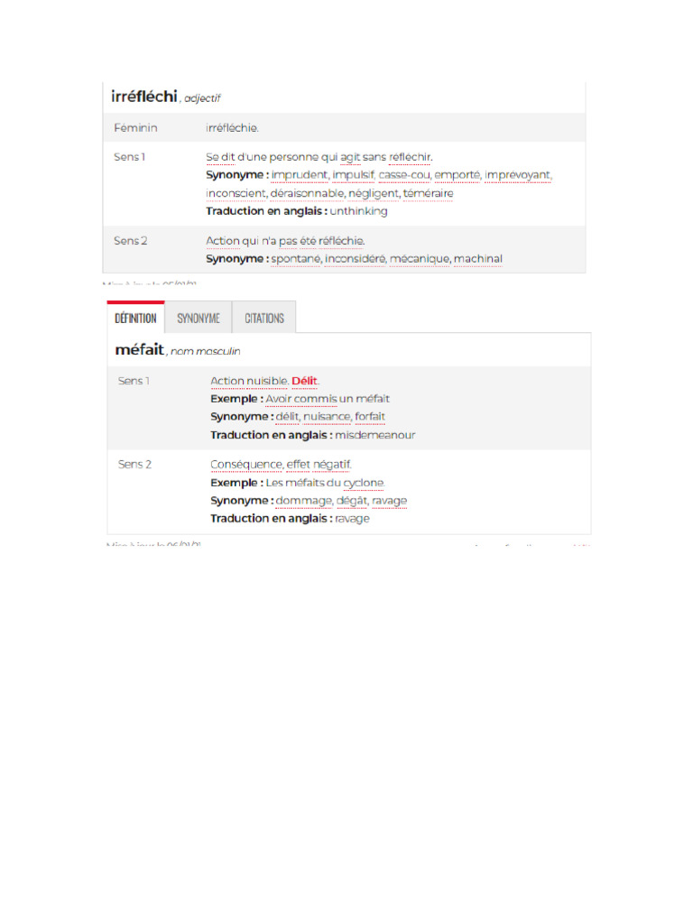 vocabulaire Lecon 1 Dossier 2 Cosmopolite 5 C1 | PDF
