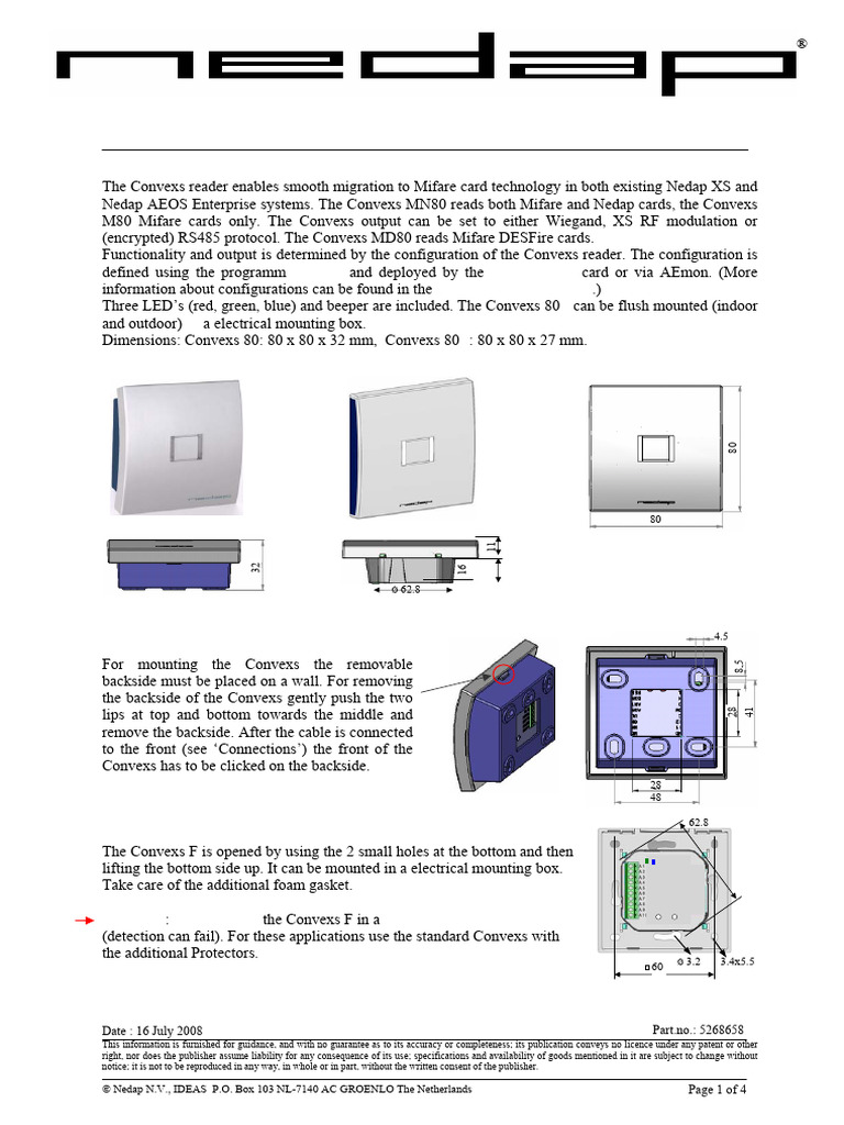 Nedap - Guide D'installation Convexs - E | PDF | Electronics ...
