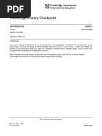 April 2024 Cambridge Math Mark Scheme | PDF