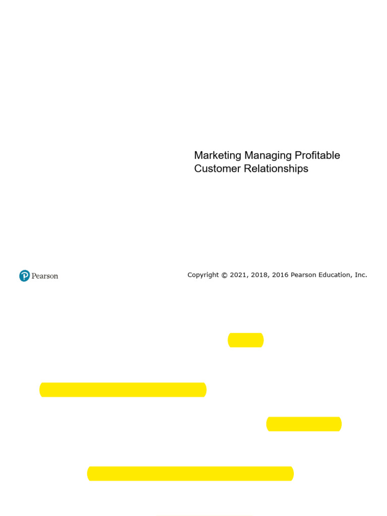 Chap 1 Marketing Managing Profitable Customer Relationships | PDF ...
