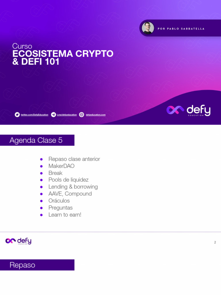 Ecosistema Crypto & DeFi 101 - Clase 05 - 2022.04.12 (1) | PDF | Sector privado | Tecnología ...