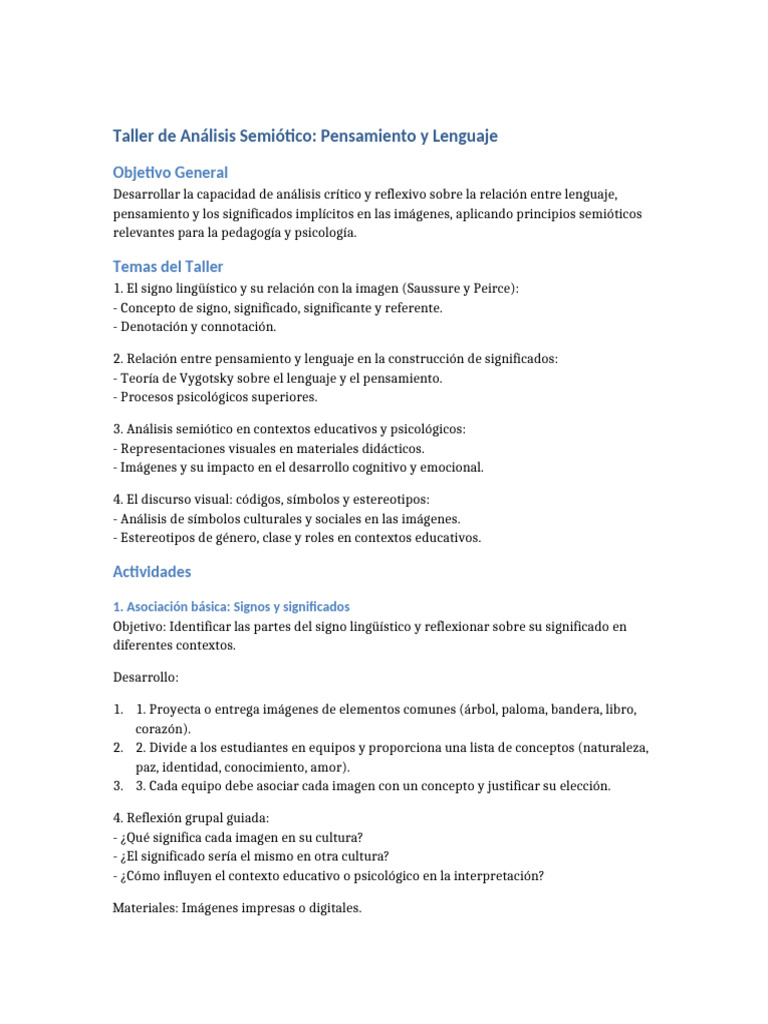 Taller Analisis Semiotico | PDF | Semiótica | Imagen