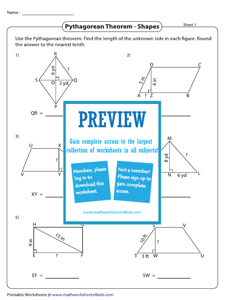 Missing Length Shapes 1 | PDF